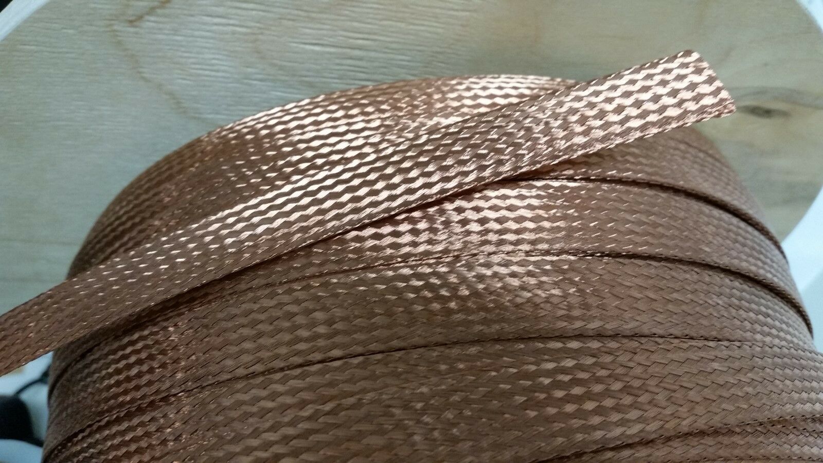 225 FEET 5/8" BRAIDED GROUND STRAP GROUNDING BARE PURE COPPER FLAT BRA ...