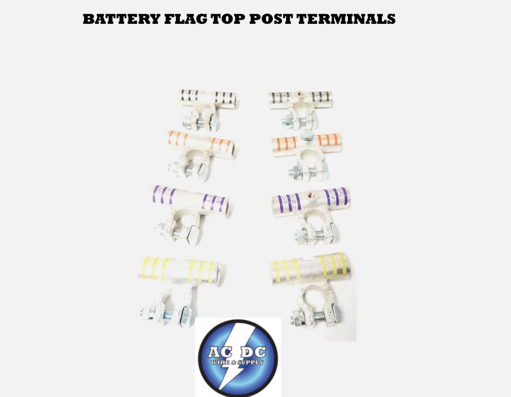 Battery Cable Ends Copper FLAG Post Terminal Connectors 1/0 to 4/0 – AC ...