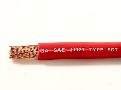 1 Gauge Battery Cable RED SAE J1127 SGT Automotive Power Wire MADE IN ...