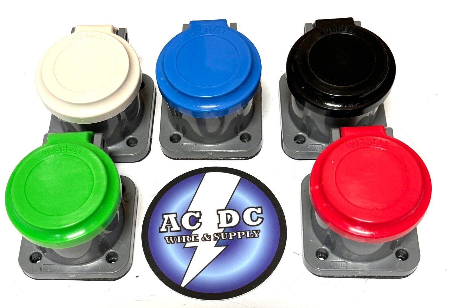 400 AMP HUBBELL SERIES 16 CAMLOCK DEVICES SET PANEL STR RECEPT RED ONL ...