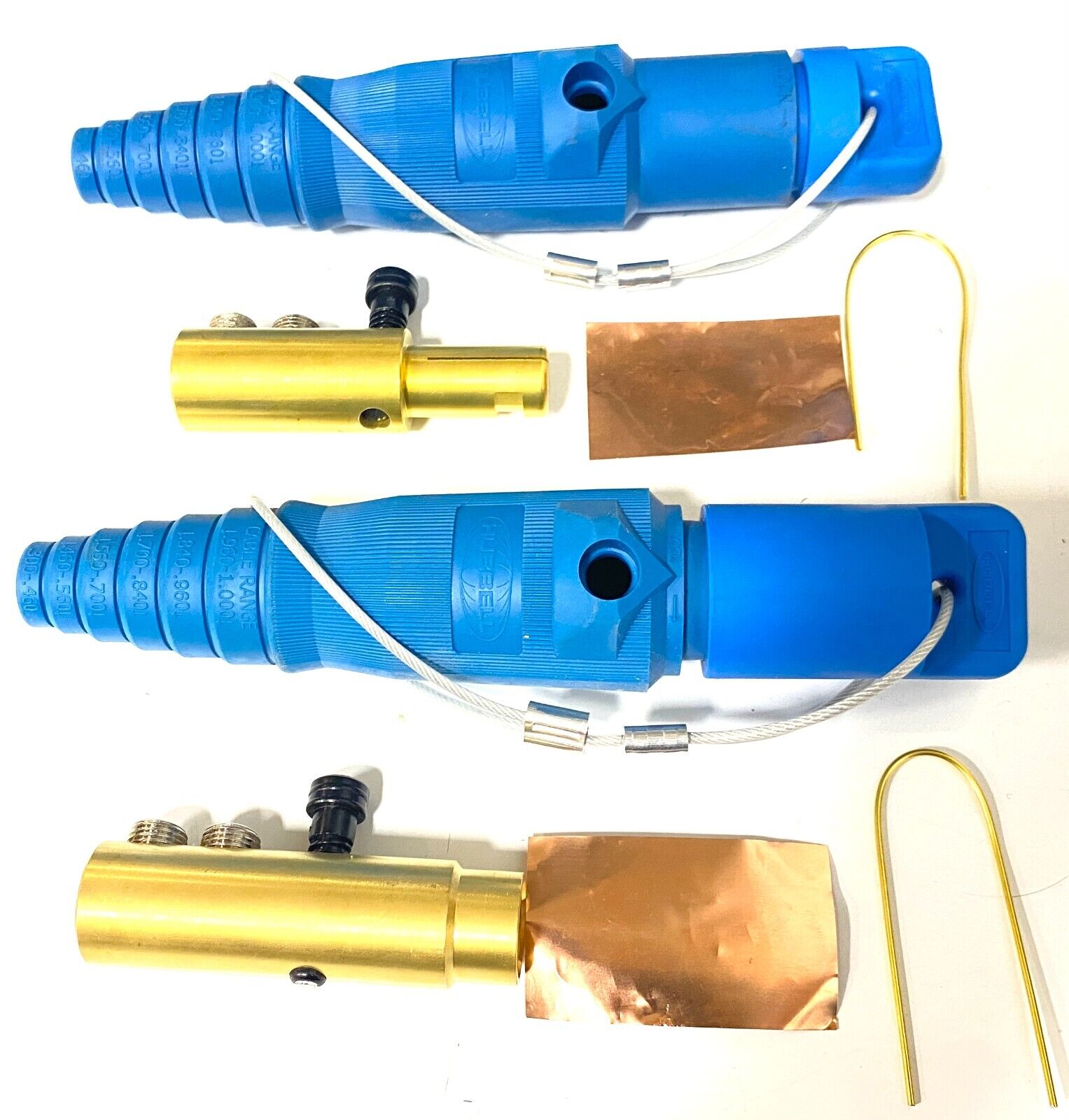 Hubbell HBL300MBL M/F CAM LOCK PAIR W/ Protective Caps for 300A Single ...