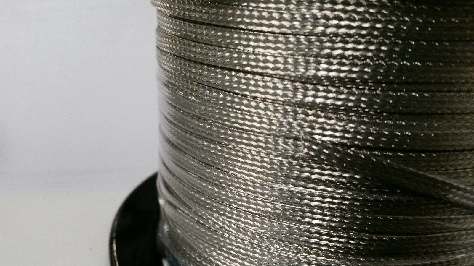 ON REEL 100 FEET' Flat Braided Tinned Copper Wire 3/16" Wide Ground St ...
