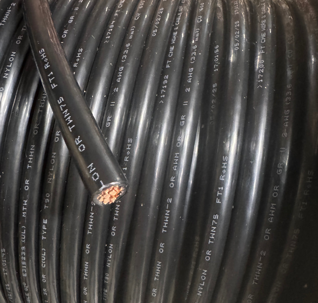 2 AWG THHN/THWN-2 Wire (BY THE FOOT) – AC/DC WIRE AND SUPPLY