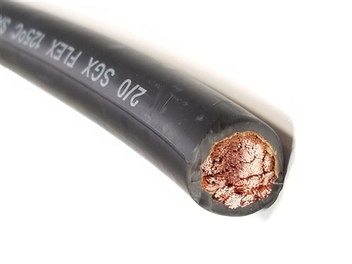 SGX 2/0 AWG BLACK Automotive NEGITIVE Ground battery cable – AC/DC WIRE ...