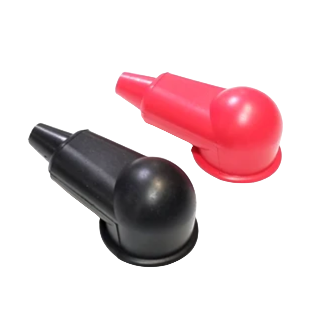 RED + BLK Battery Alternator Starter Terminal Post Stud Boot Cover (C ...