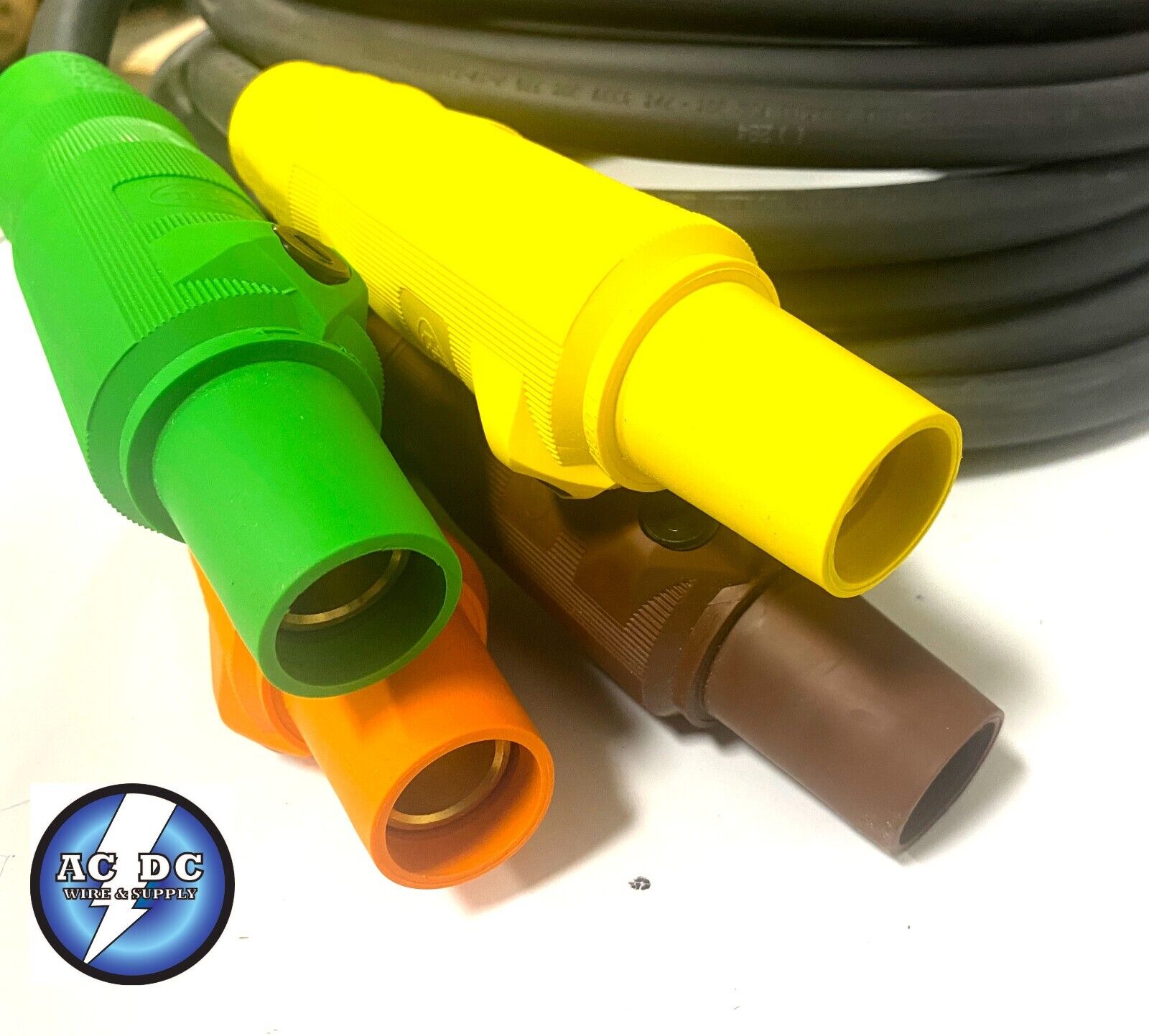 2/0 SC CABLE 4 WIRE 300 AMP 480v W/ FEMALE HUBBELL SERIES 16 CAM LOCK ...