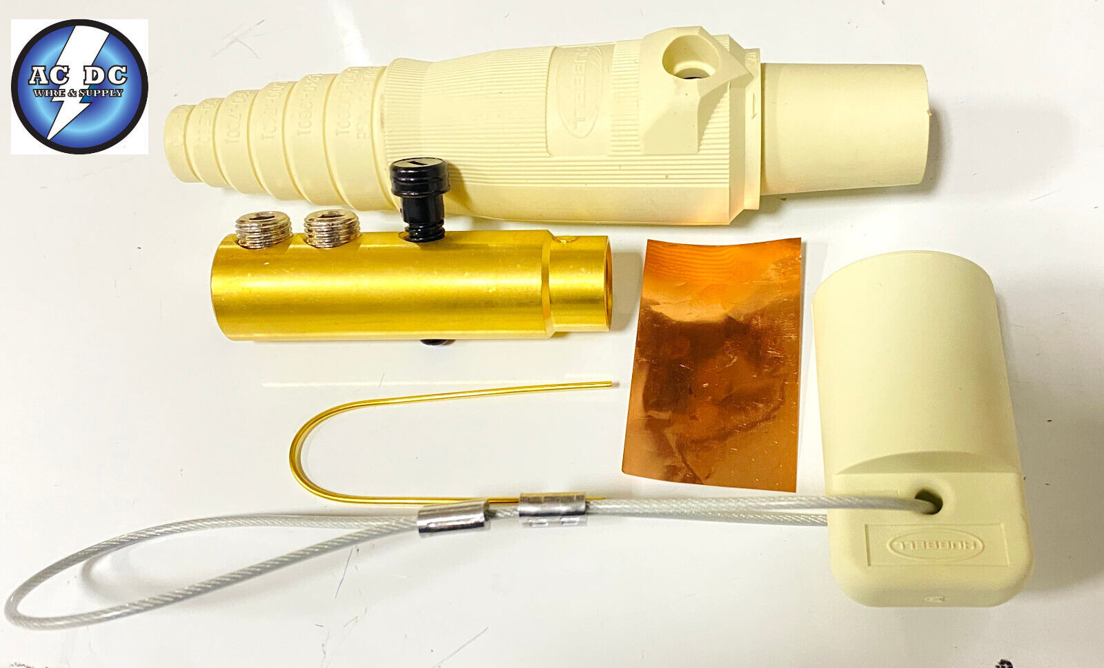 Hubbell HBL300FW FEMALE CAM LOCK W/ Protective Cap for 300A Single Pol ...