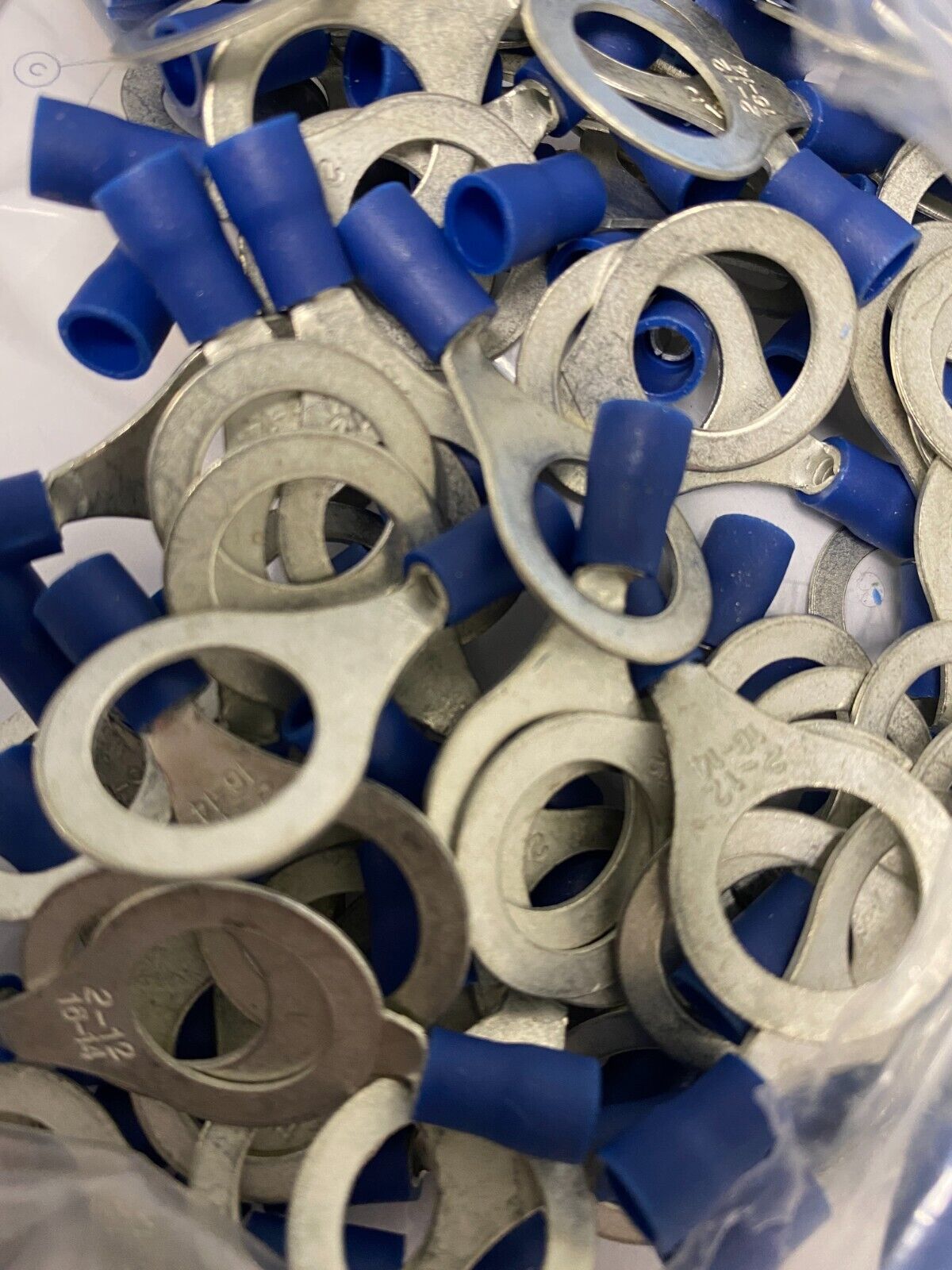 Blue 16-14 Gauge Wire Ring Terminals Vinyl Connectors Eyelet - YOU CHO ...